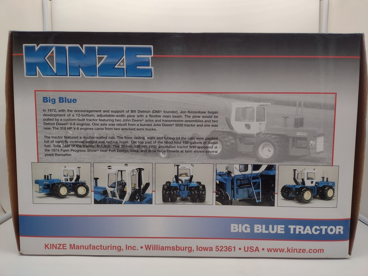 1/16 Kinze 640 Big Blue Tractor with 4 W/D and Duals - Madsen's Farm Toys